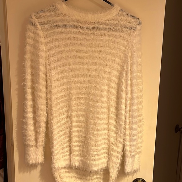 Sweaters | Fluffy White Sweater | Poshmark